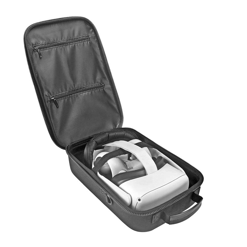 Hard Travel Case for Oculus Quest 2 & Quest VR Gaming Headset,EVA Carry Case, Waterproof Shockproof Carring Bag,13.4X 9.4X 5.1''(Black)