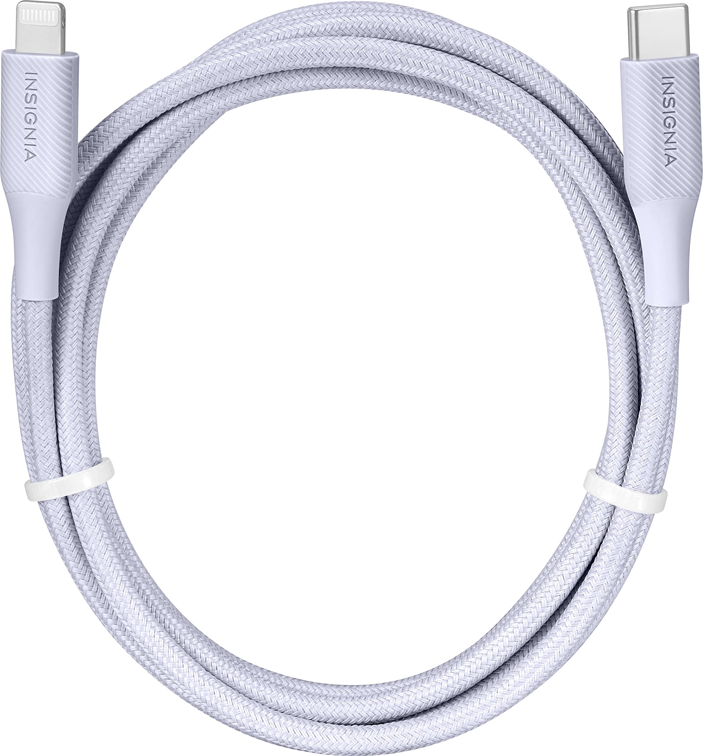 Insignia - 5' Lightning to USB-C Charge-and-Sync Cable - Purple