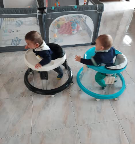 The Foldable Baby Walker, Suitable for 66-80cm Height Wheeled Baby boy and Girl Walker, Mute Anti-Rollover Baby Walker, Avoid Bicycle Rollover, Foldable Baby Chair