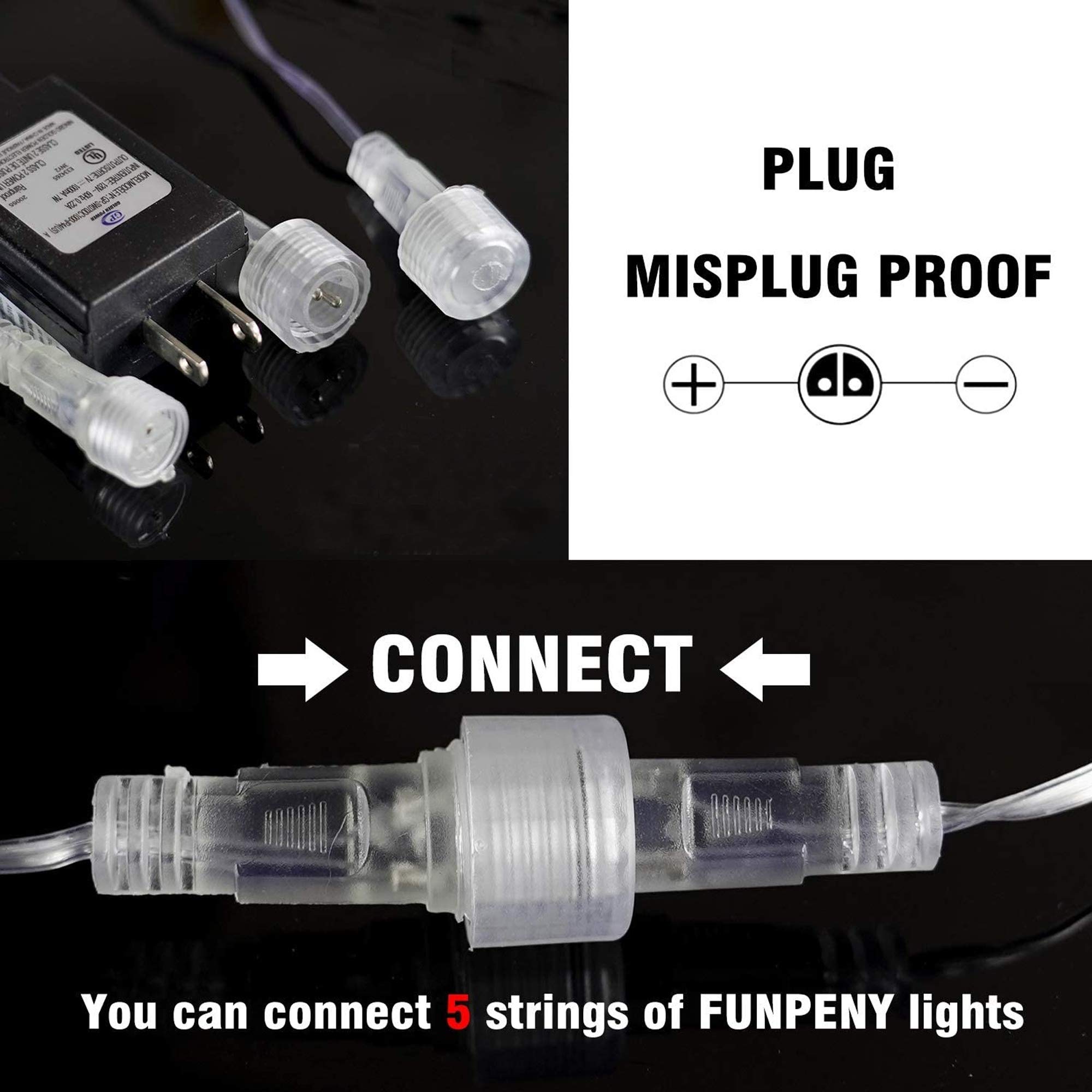 FUNPENY Meteor Shower Rain Lights, 288 LED Christmas Lights Icicle Snow Falling Christmas Lights Outdoor Raindrop Lights, 30cm 8 Tubes Xmas Tree Holiday Decoration (Blue)