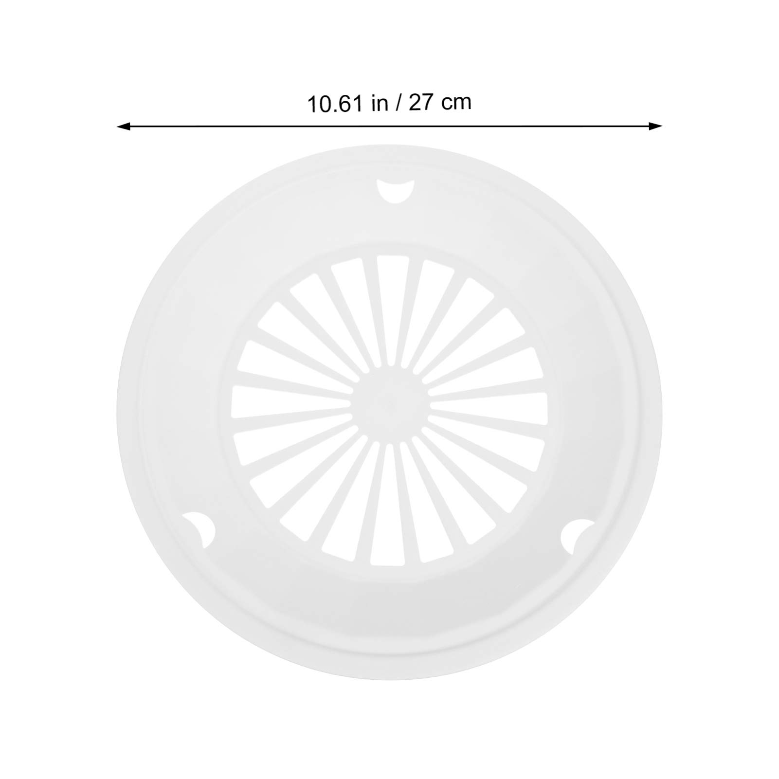 Hemoton 10pcs Grill Plate Food Service Tray Reusable Paper Plate Countertop Fruit Basket Plastic Tableware Tray Cutlery Tray Plastic Pallet Picnic Supplies Oval Salad Plate White Travel