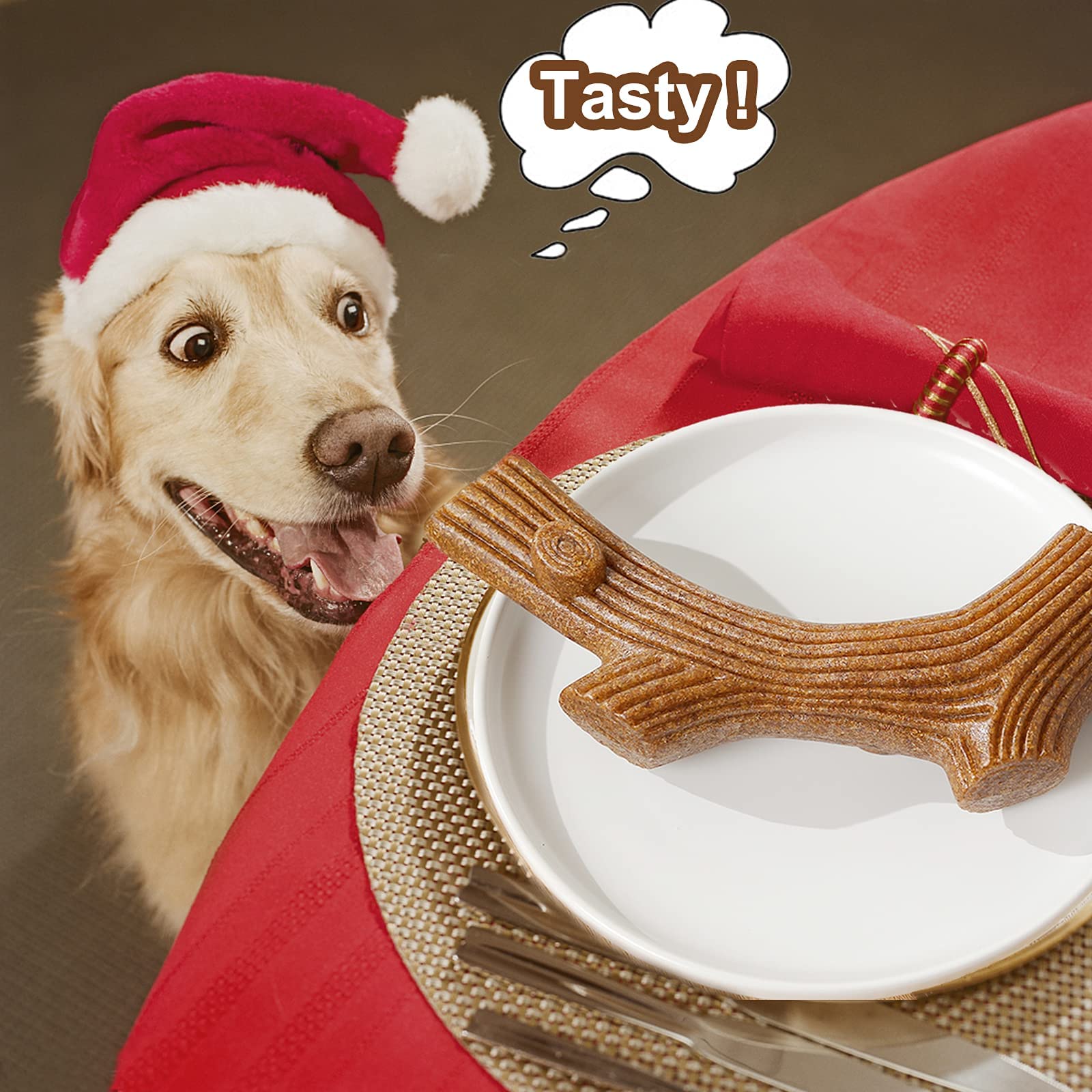 Deummiu Dog Toys for Aggressive Chewers,Indestructible Dog chew Toys for Medium Large Breed - Beef Flavor