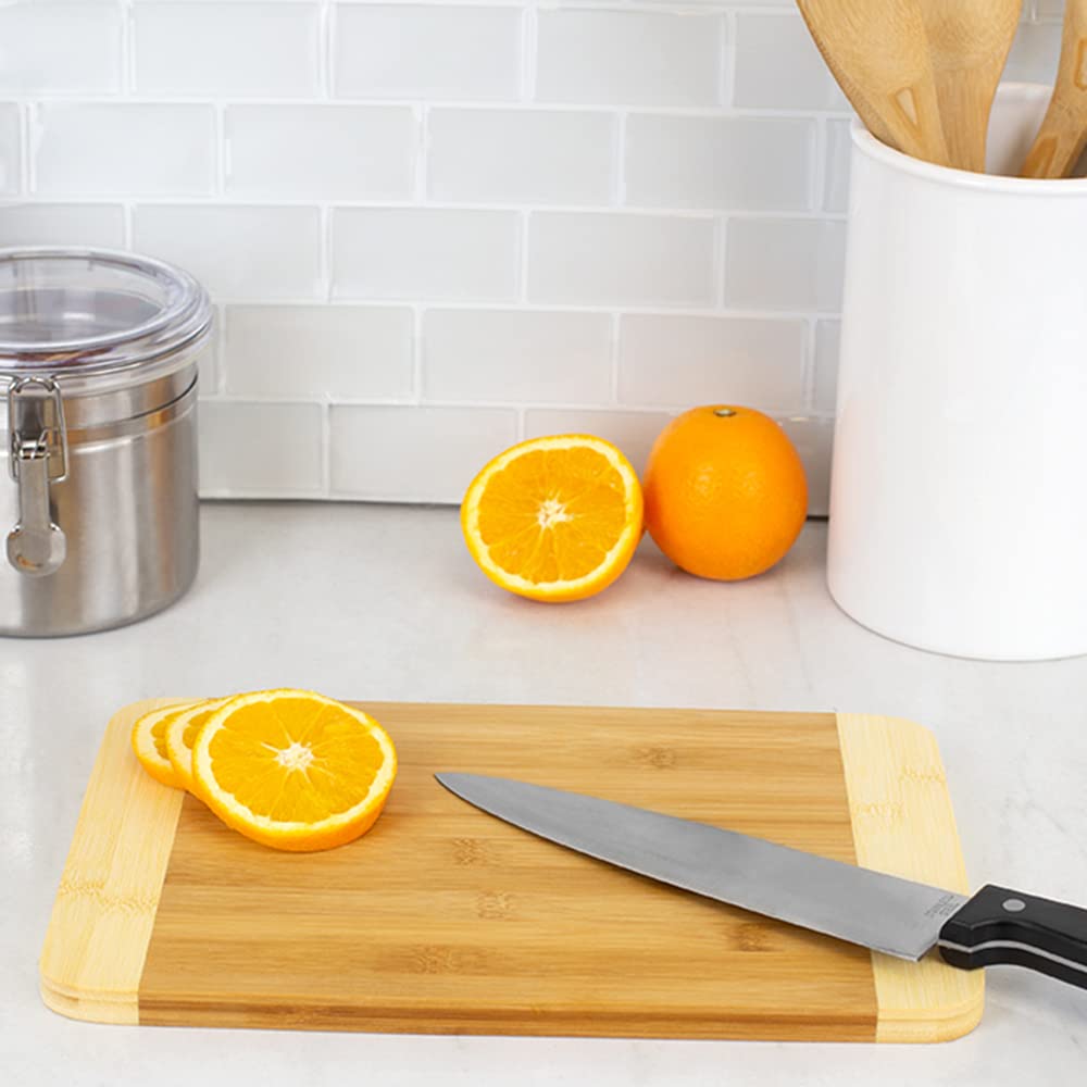 Home Basics Bamboo Kitchen (Natural) Cutting Board, 11.75" L x 7.87" W x 0.50" H