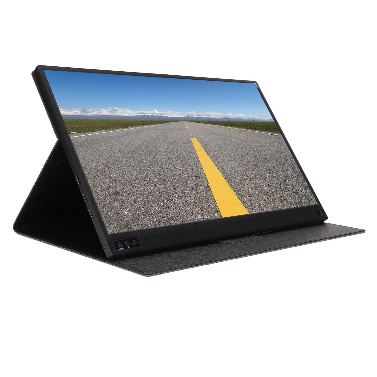 Jeanoko External Mobile Screen, Dual Speaker Full HD 1080P USB C Monitor 60Hz Refresh Rate for Switch for Phone for Laptop