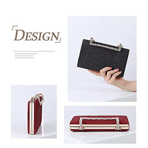 Evening Bag Clutch Purses for Women, Women's Evening Handbags Wedding Bag (black)
