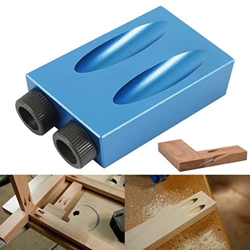 esidianzi 15pcs 15 Degree Pocket Hole Screw Jig Dowel Drill Joinery Kit Woodworking Oblique Guides Set Positioner Locator Tool for Carpenters Screw Drill(14 piece set)