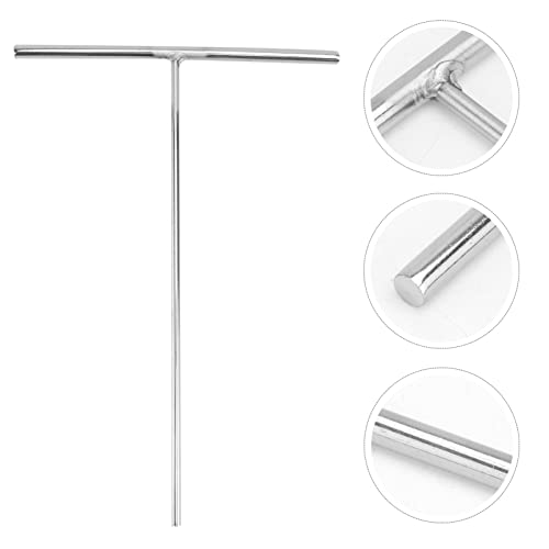 Hemoton Crepe Spatula T Shape Stainless Steel Crepe Maker Batter Spreaders Kitchen Crepe Batter Spreading Tool for Bakery Kitchen- Size S (Silver) Crepe Spreader