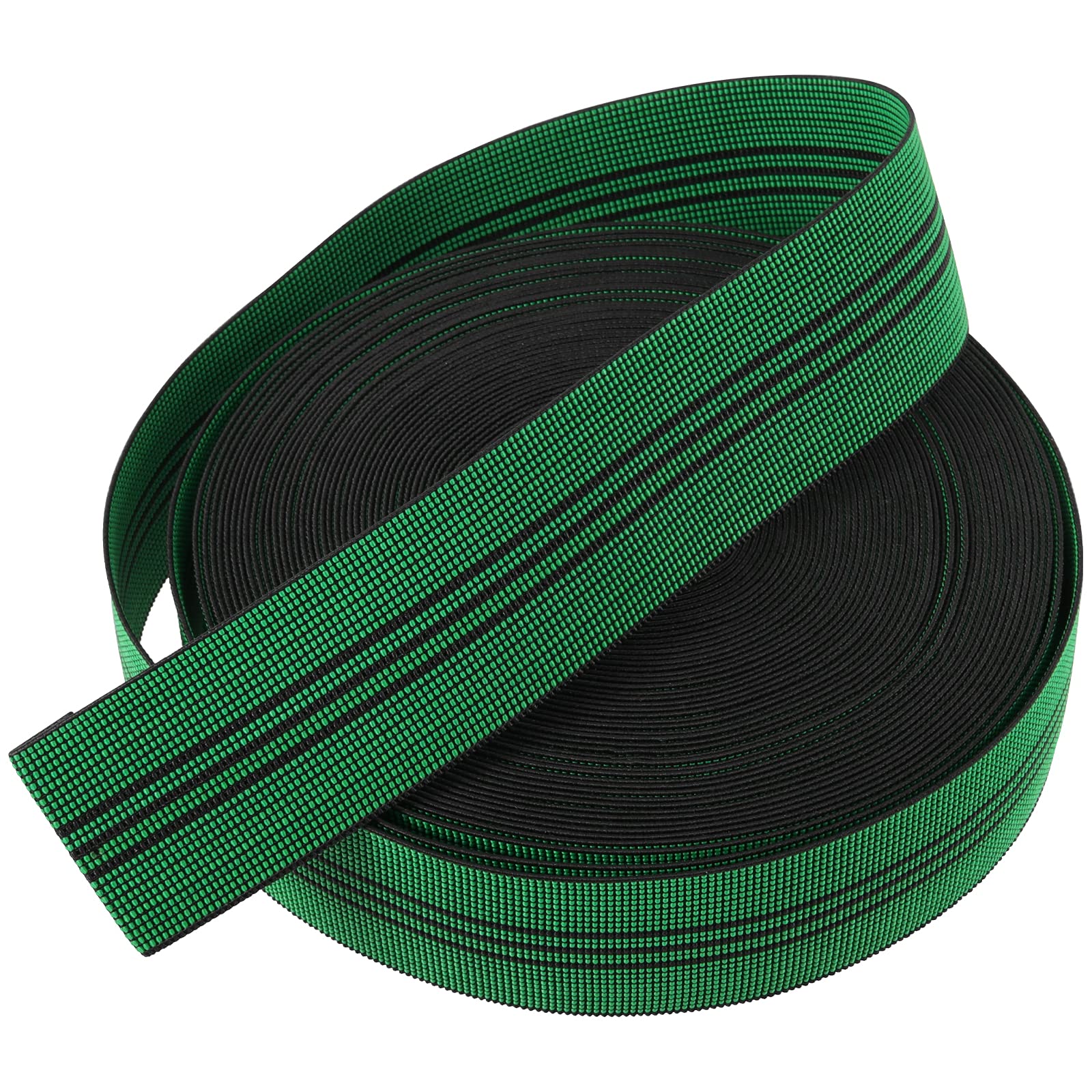 FUNSUEI 3 Rolls 2 Inches x 65.6 Feet Sofa Elastic Webbing Stretch Latex Band, Flexible Chair Webbing, Elastic Webbing Rolls for Sofa, Couch Chair Furniture Repair DIY Stretchy Spring Alternative