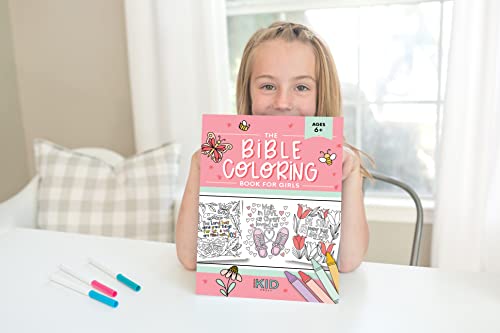 The Bible Coloring Book for Girls: Color 40 Cute Designs of Inspirational Verses & Christian Artwork