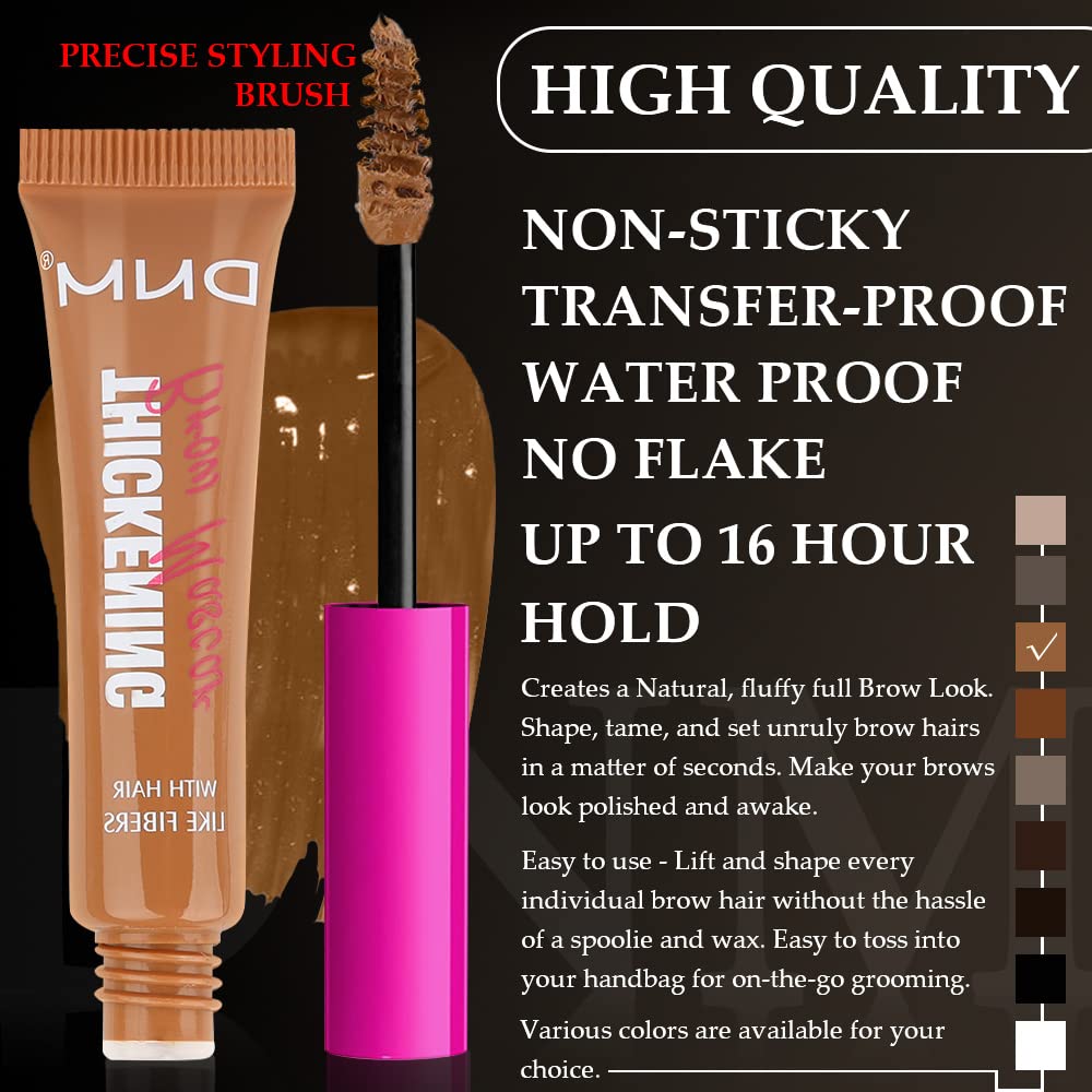 Eyebrow Gel, Eyebrow Color Mascara, Brow Gel, Brow Kit Eyebrow Tinted Gel Set, Eyebrow Repair Liquid Brows Styling Beauty Salon Home Use Makeup, Waterproof Transfer-Proof Cruelty Free - 2 Pack Auburn