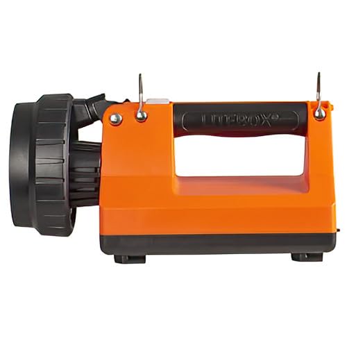 Streamlight 45801 E-Flood LiteBox 1500-Lumen 4700 Candela Rechargeable Flood Beam Lantern with AC/DC Charging, Heavy Duty Shoulder Strap and Mounting Rack, Orange