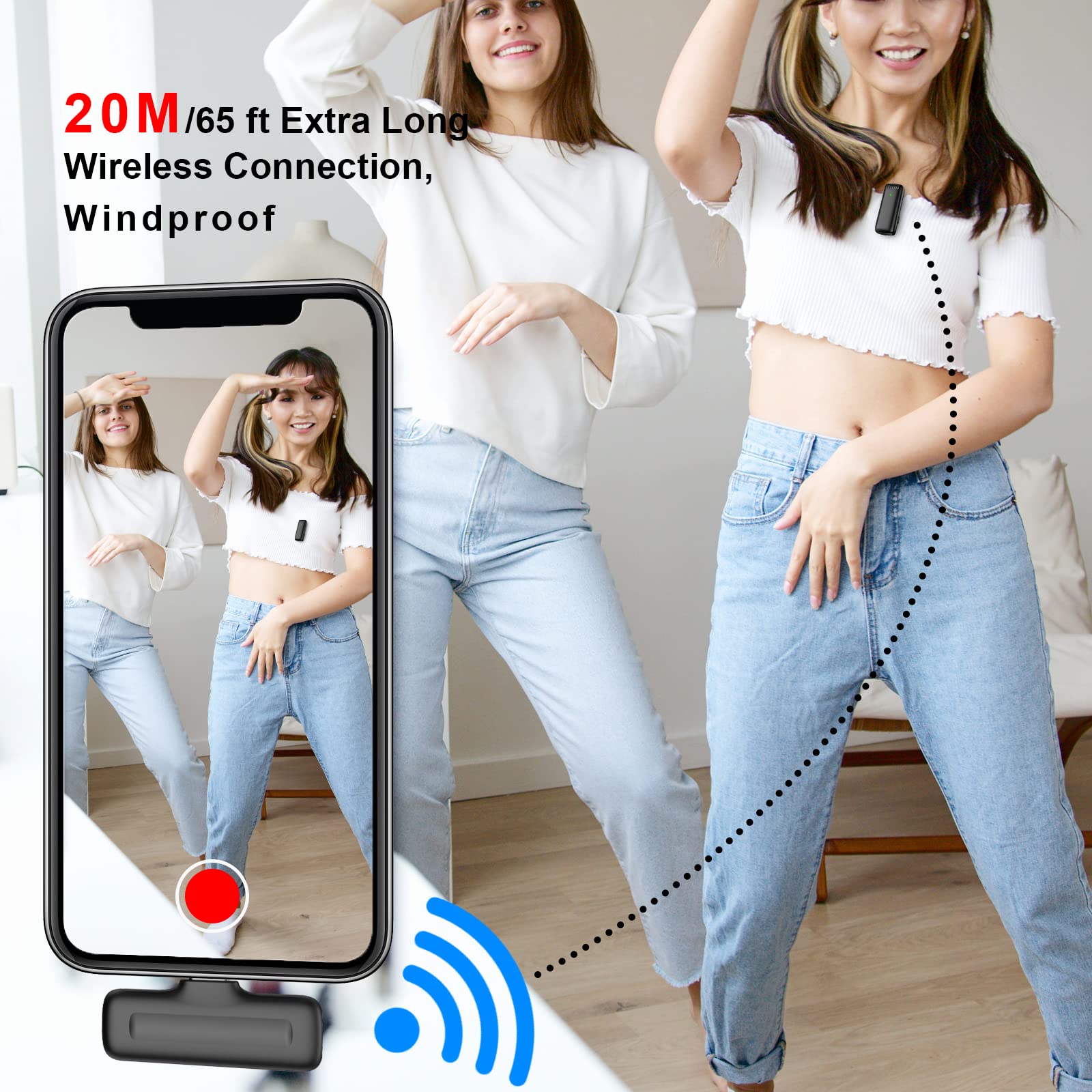 INNKER Wireless Lavalier Lapel Microphone for Android Computer