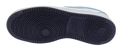 Nike Men's Court Vision Low Sneaker, White/Turquoise Blue/Blue Void, 10.5
