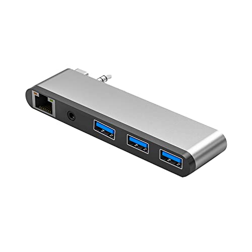 KIHENG USB Hub 3.0, USB C Adapter and 5-in-2 Docking Station , USB C Hub only Apply for MacBook Pro 2021