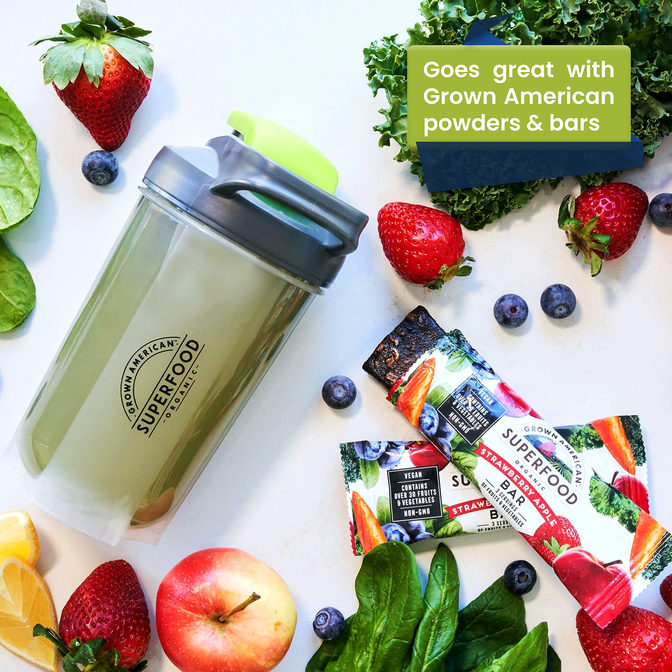 Grown American Superfood Official Shaker Cup | Great for Grown American Superfood and Protein Shakes | 20oz