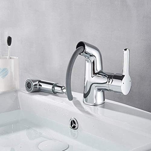 Kitchen Taps Faucet Chrome Bathroom Faucets Pull Out Bath Basin Faucet Basin Mixer Faucets Deck Brought The Mode With Two Nozzles Where Hot And Cold Water Mixes