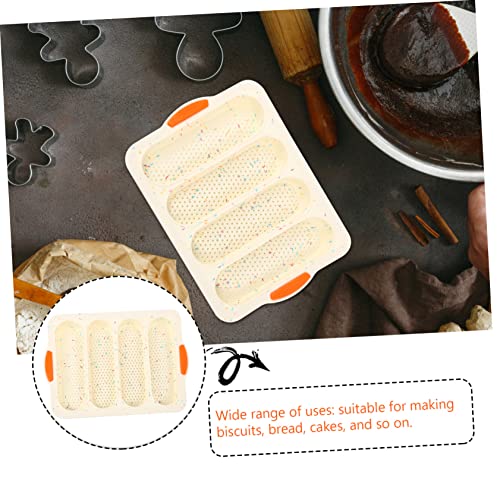 KICHOUSE Silicone Mold Toast Oven Ice Cube Candy Stainless Steel Roasting Pan Sourdough Silicone French Bread Pan Perforated Baking Form French Bread Baking Pan Kitchen Utensil