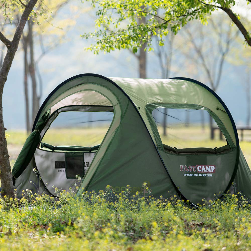 FASTCAMP Opera3 3-Person pop-up Tent for Picnic,Camping Tent (Green2)