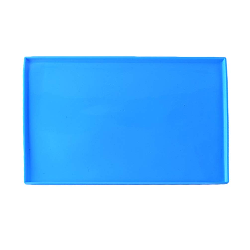 Hemoton Swiss Roll Cake Mat Flexible Baking Tray Jelly Roll Pan Silicone Cookies Mold Bakeware (Blue)