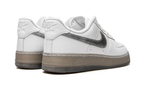 Nike Mens Air Force 1 DX3945 100 White/Metallic Silver - Size 8