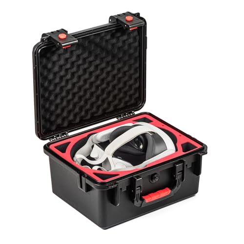 DEVASO Carrying Case for Meta Quest 3, Hard Travel Case for Meta Quest Pro VR Gaming Headset and Controllers Accessories, Suitable for Home Storage and Travel