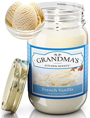 Stillwater Bath and Body™ French Vanilla Scented Candle for Home | Non Toxic Long Lasting Soy Candles | Delicious Scent | One Pint Mason Jar | Hand Made in The USA