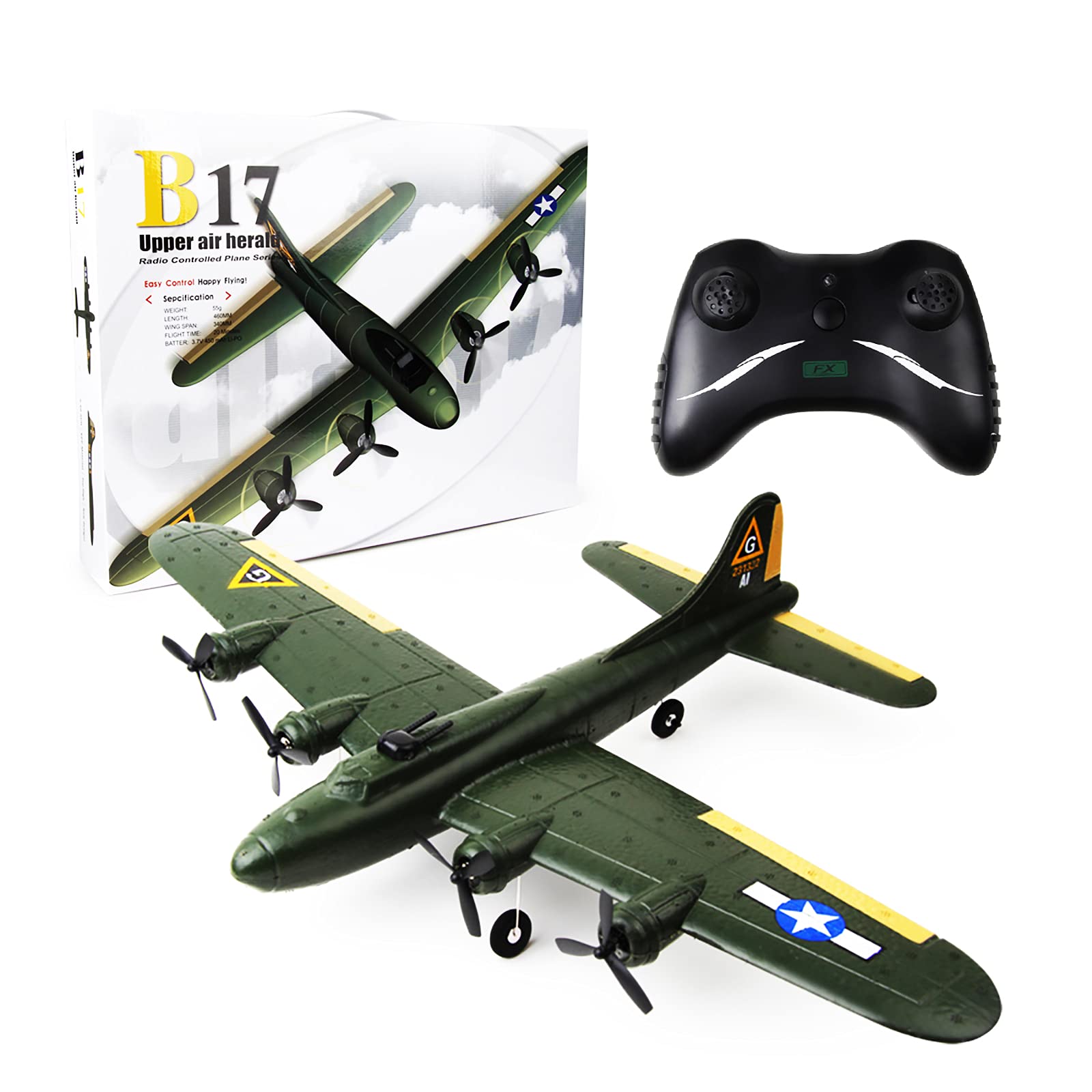 Eayaele B-17 RC Plane Ready to Fly, Easy to Fly RC Glider for Kids & Beginners, Remote Control Airplane for, RC Airplanes for Boys