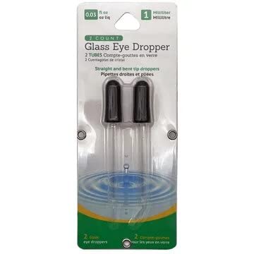 Items 4U Glass Eye Dropper (Set of 2) Straight & Bent Tips, Perfect For Liquid & Essential Oils
