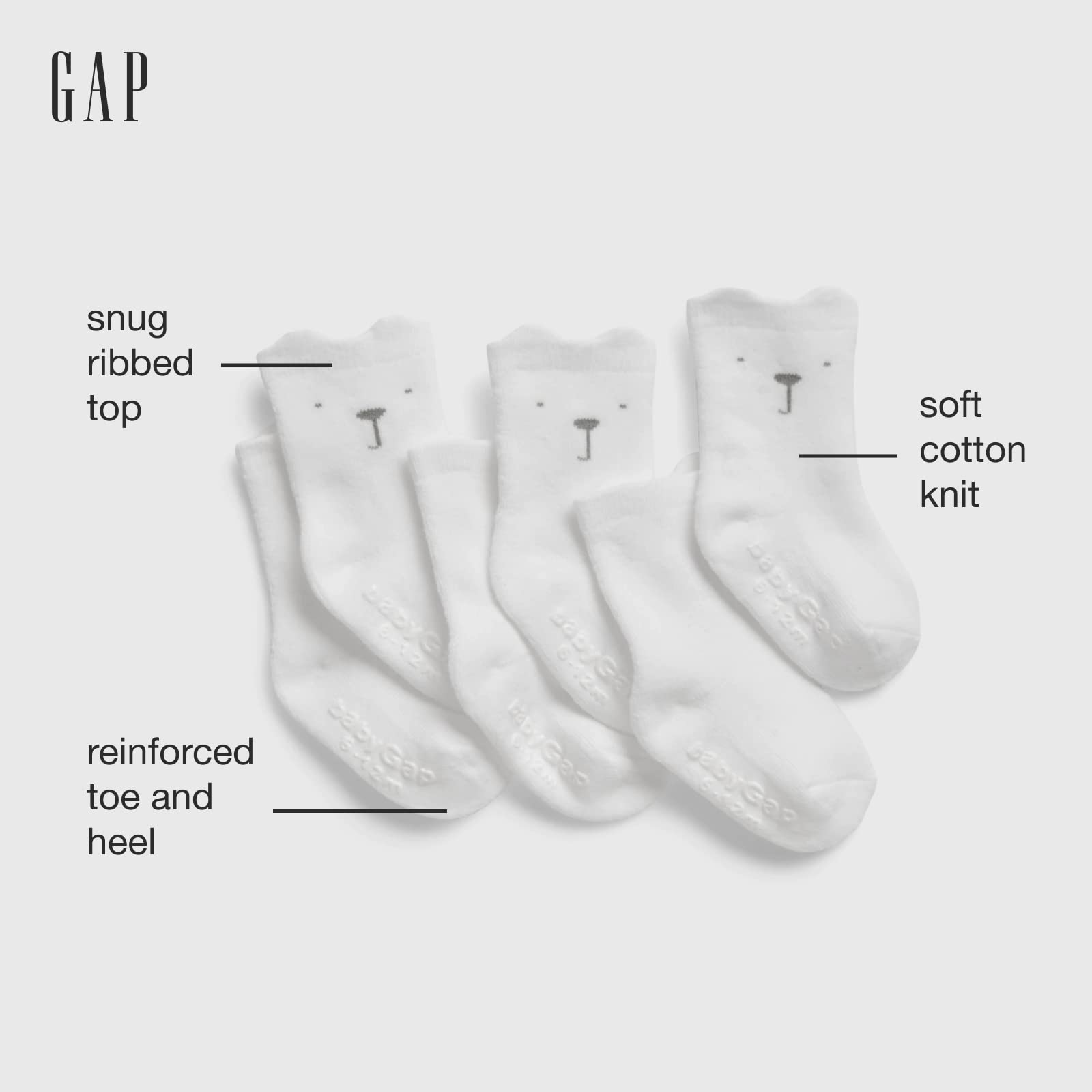 GAP Baby Girls Crew Socks MULTI 5 12-24M