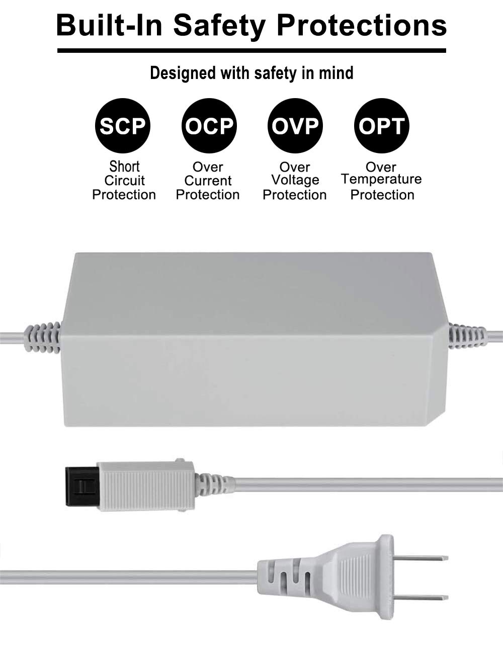 Wii Accessories Bundle - Wii AC Power Adapter Block, Composite AV Cable Cord and Wired Motion Sensor Bar for Wii