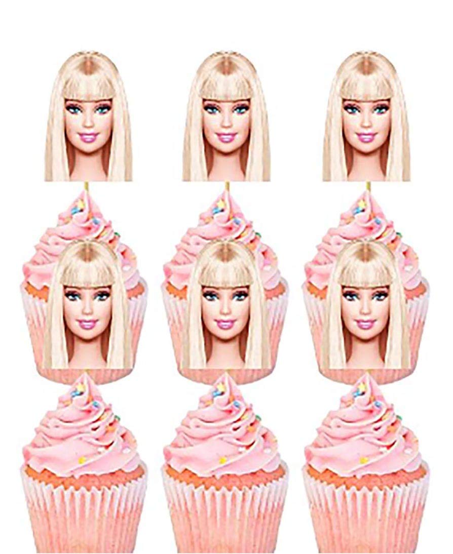 party toppers barbie decoration party kit, decoration for birthday party theme barbi garland, cake barbie topper decoration for table centerpieces, dessert toppers