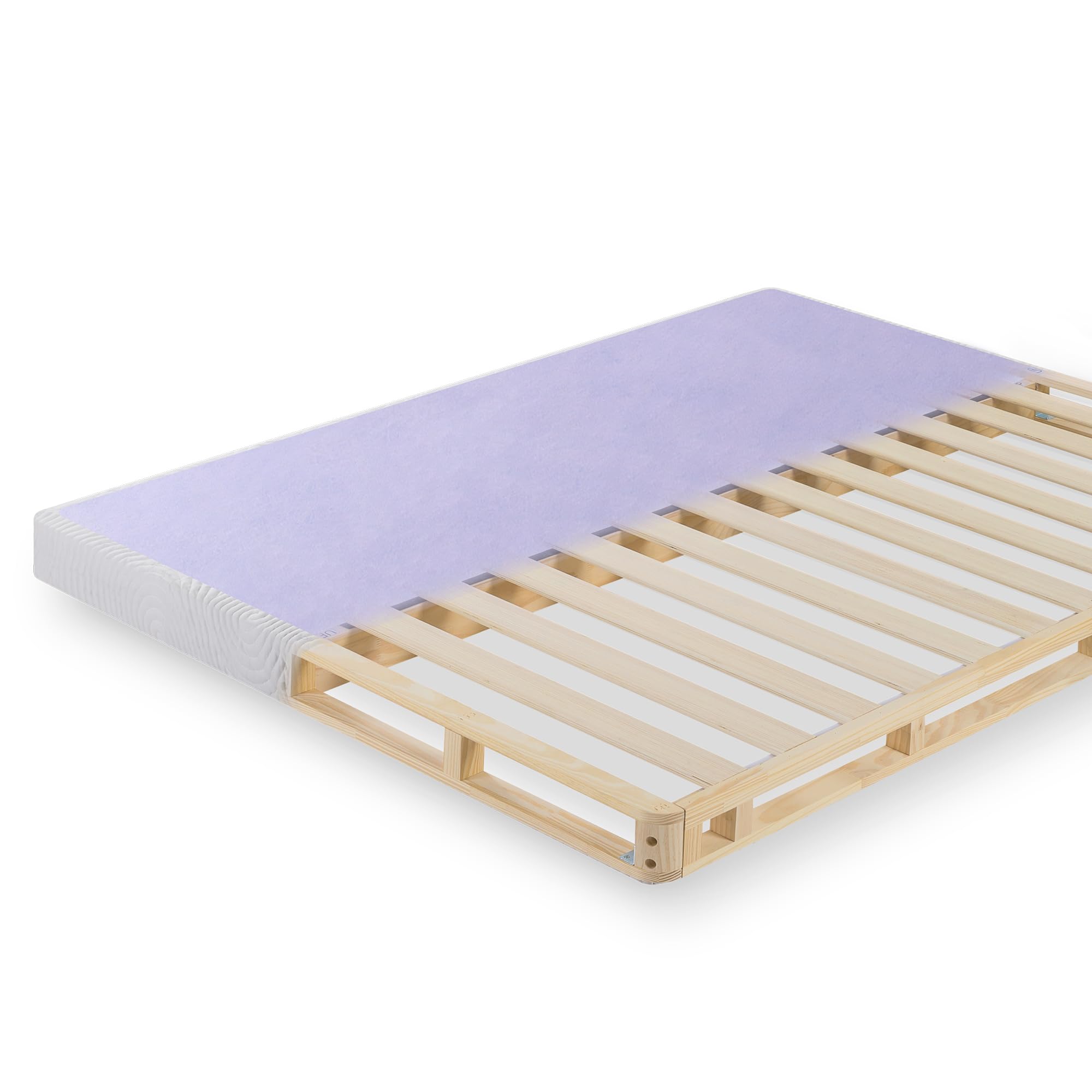 ZINUS Edgar 4 Inch Wood Box Spring, Mattress Foundation, Sturdy Wood Structure, Low Profile, Easy Assembly, Full