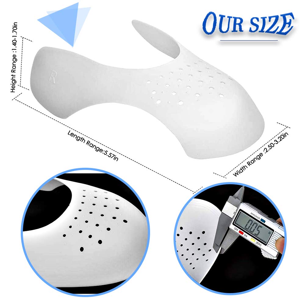 Doni 2 Pair - Shoes Crease Protector Against Shoe Creases, for Running Casual Shoes Toe Box Crease Protector, Soft Material, for Men's US Size 7.5-12