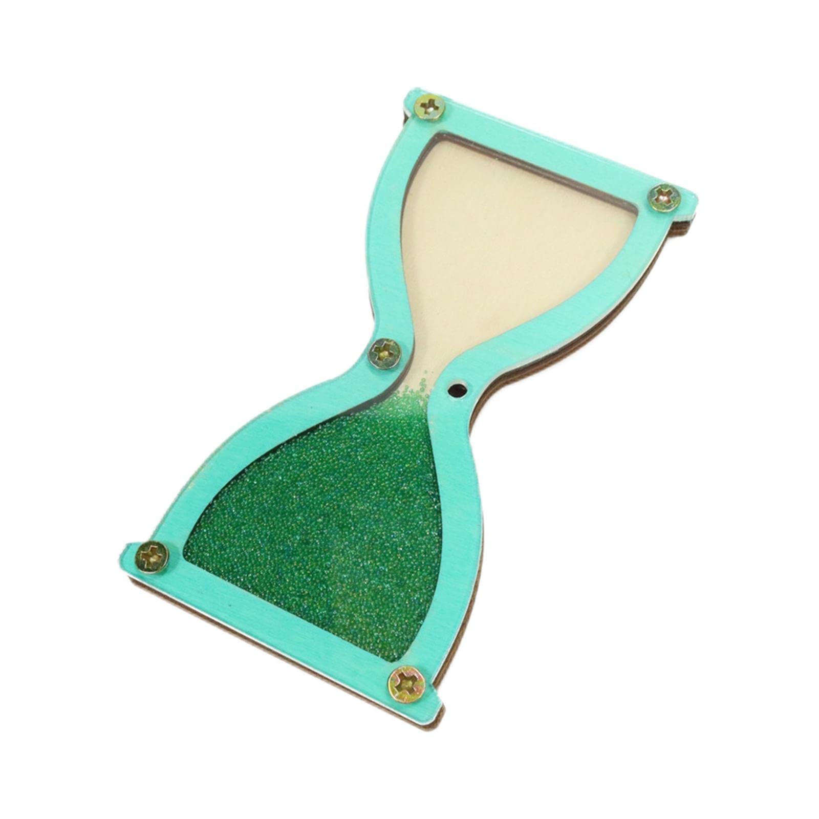 Gazechimp Wooden Busy Board Hourglass Toy Puzzle Fine Motor Skills Sensory, Blue Green