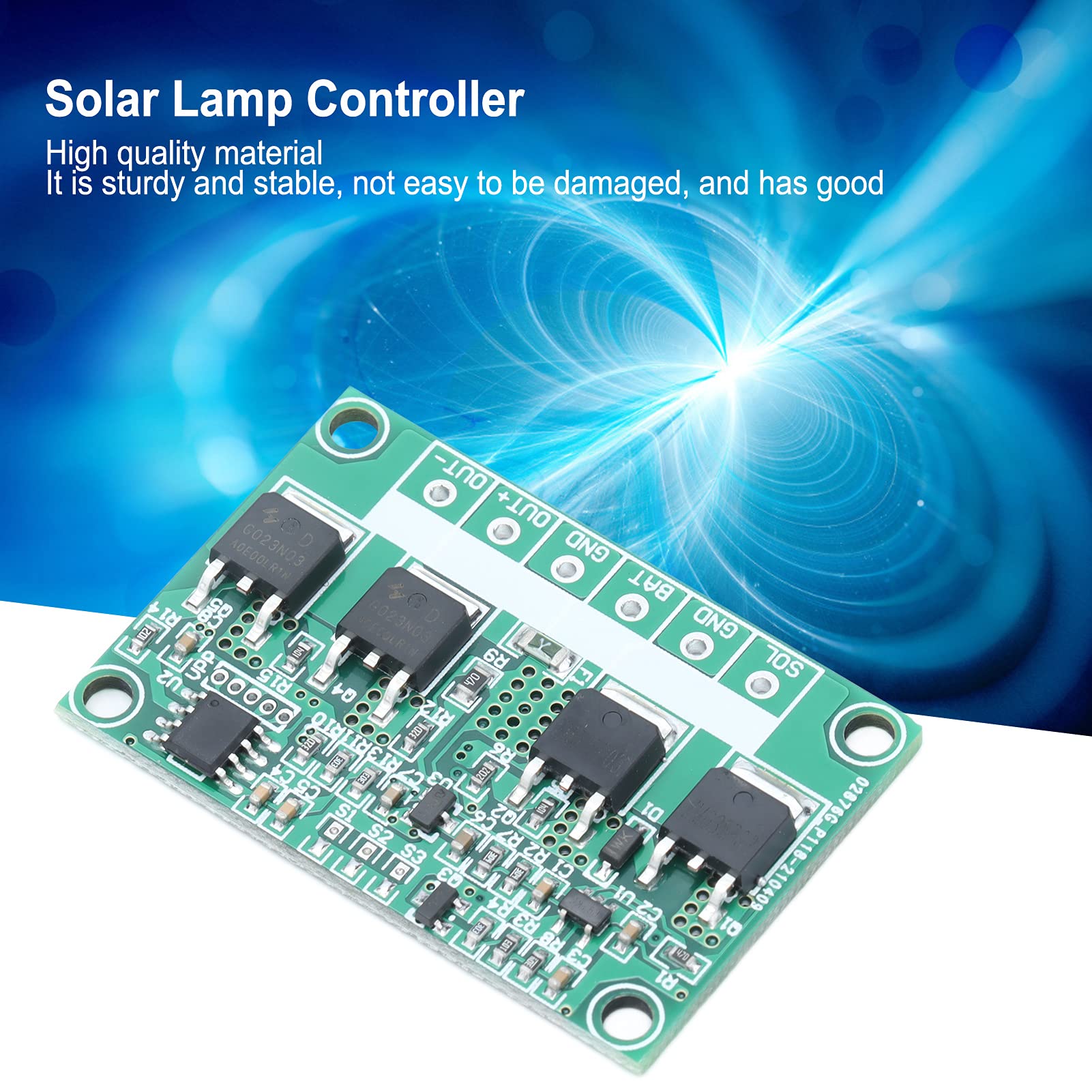 Hyuduo Solar Lamp Controller,10A 3.7V/7.4V/11.1V Solar Light Circuit Board Warning Flashing Adjustable Solar Lamp Controller Module Accessories 3.2V-18V,for Home Courtyard Garage Fence Deck,LED chip