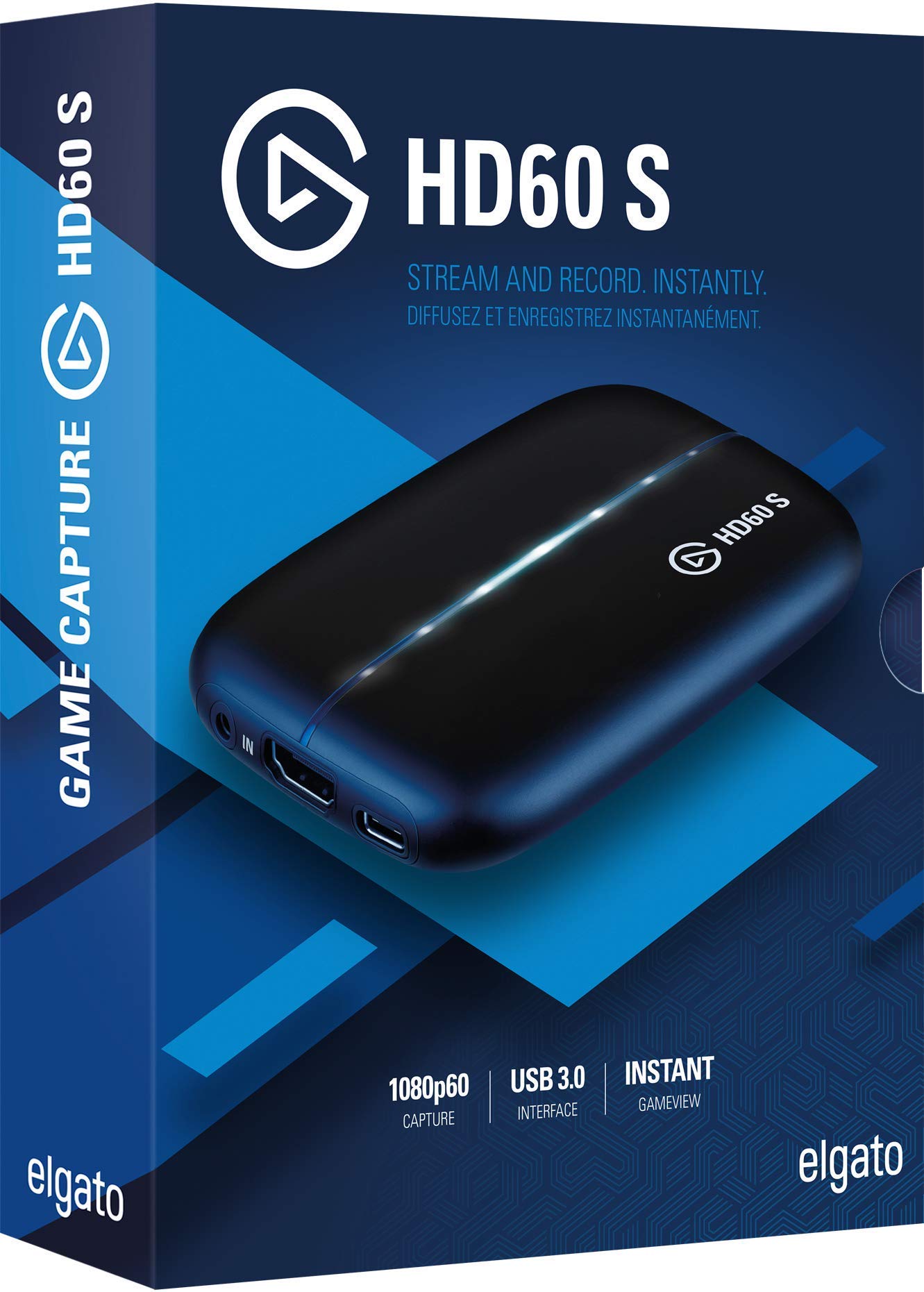 Elgato Game Capture Card HD60 S - Stream and Record in 1080p60, for PlayStation 4, Xbox One & Xbox 360 (Renewed)