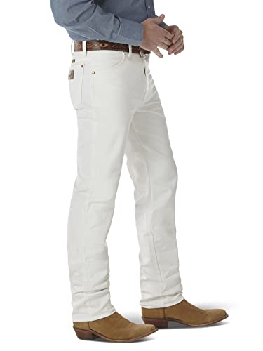 Wrangler mens 0936 Cowboy Cut Slim Fit jeans, White, 34W x 30L US