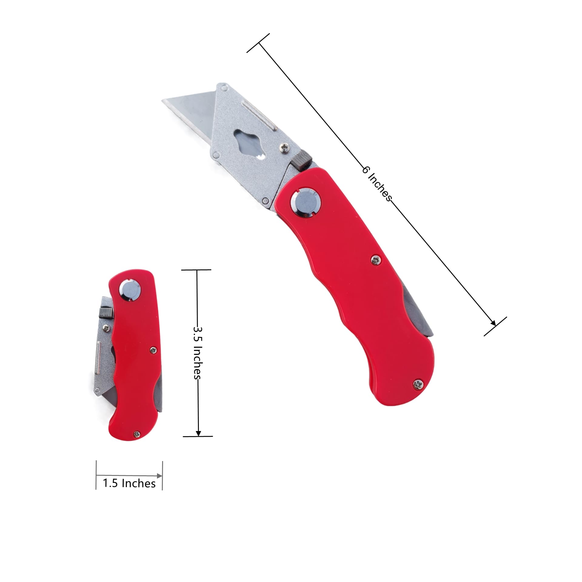 Knifsincisiv 4 Pack Folding Box Cutter Utility Knife Folding with Extra 20 Blades, Foldable Box Cutters for Cartons Boxes Cardboard Cutter, Razor Knife Utility Knives Box Opener Cutter for Light Duty