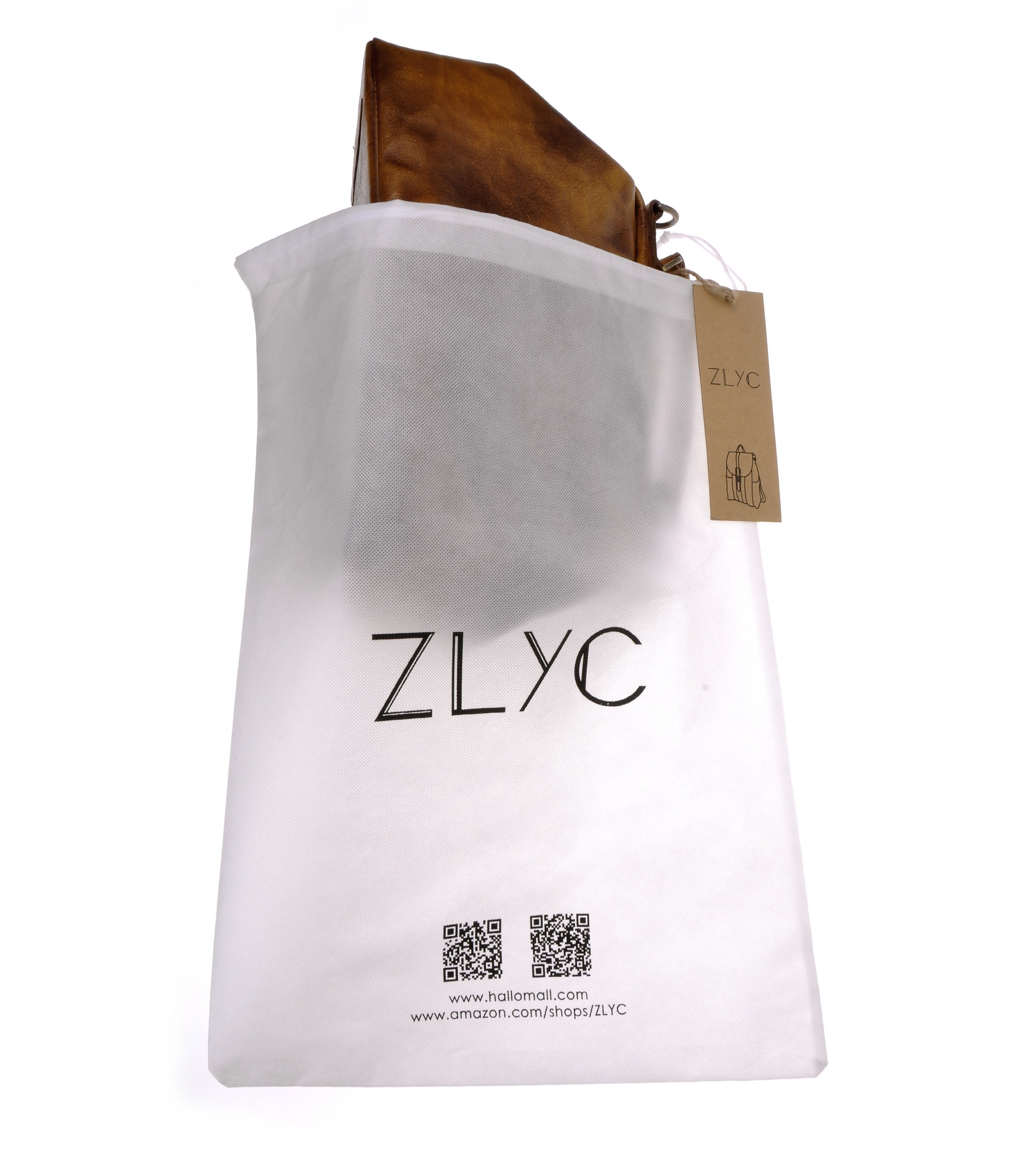 ZLYC Women Retro Vintage Genuine Leather Doctor Top Handle Cross Body Bag, Brown