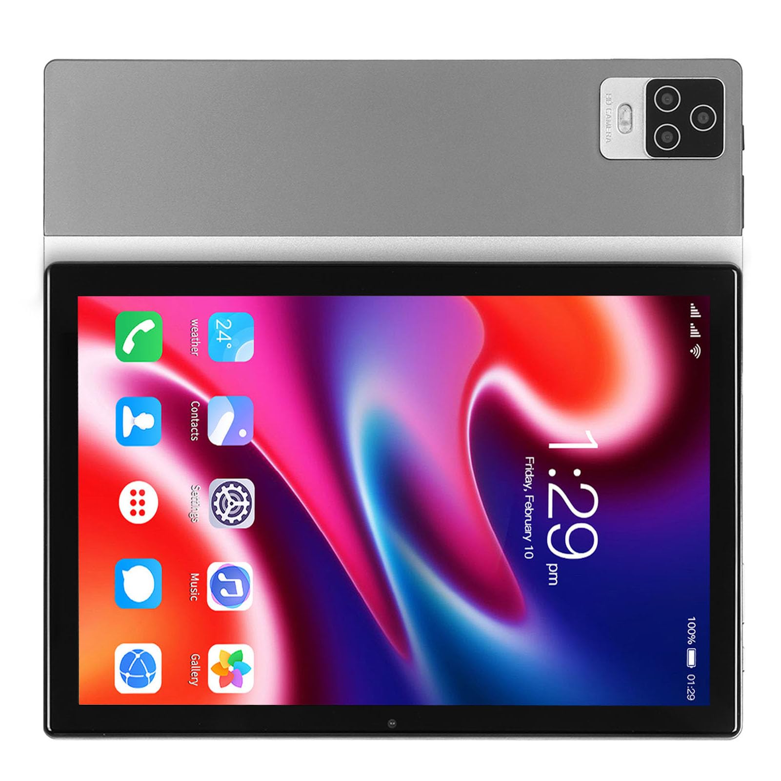 fannay 10. 1 Inch Tablet, 2 in 1 Tablet PC Dual Speakers Support Fast Charge 8GB 256GB with Reading Keyboard for Android 12 (US Plug)