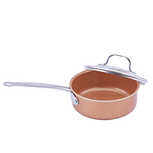 DHTDVD Non-Stick Pan Ceramic Induction Pan Frying Pan Saucepan Oven and Dishwasher Safe Non-Stick