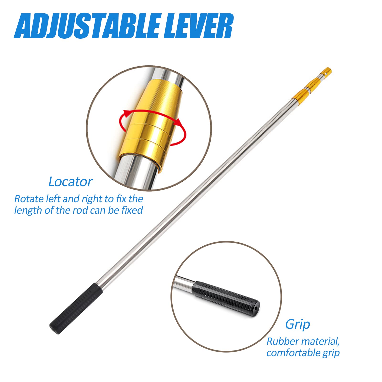 Fishing Landing Net with Aluminum Telescoping Pole Long Handle,Rubber Coated Nylon Mesh,for Steelhead,Salmon,Fly,Kayak,Catfish,Bass,Trout,Crab,Pond,for Easy Catch & Release,Extend to 75 Inches