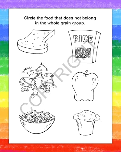 ZOCO - Good Nutrition - Educational Coloring Books (25 Bulk Pack, Without Crayons) - Healthy Eating Handout - Games, Puzzles, Fun Activities for Kids