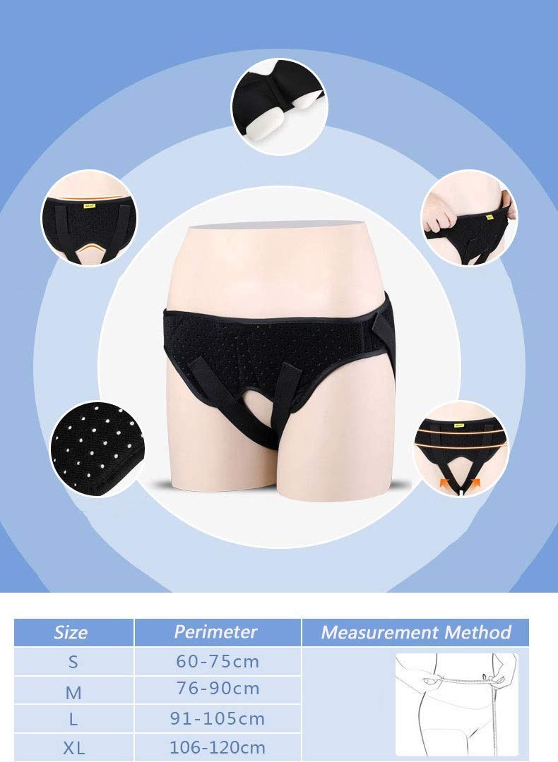 Double Inguinal Truss Belt for Surgery Injury Recovery Pelvis Stabiliser Hernia Support Belt for Reducible Inguinal Ruptures (Size : X-Large)