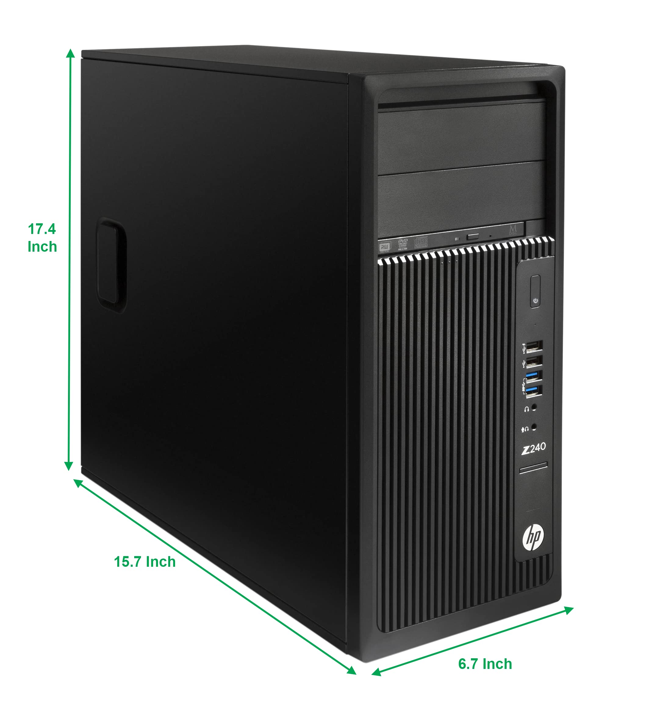 HP Z240 Tower Computer Desktop PC, Intel Core i5-6500 3.20GHz Processor, | 16GB Ram, 256GB SSD | HDMI, AMD Radeon RX-550 4GB Graphics, Wireless WiFi, Win 10 (Renewed)