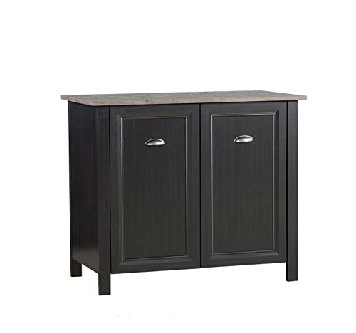 Saint Birch Ansel 2-Door Modern Wood Storage Cabinet in Black
