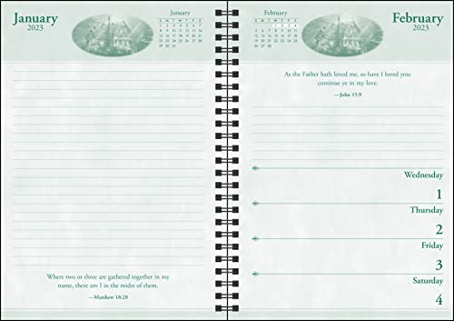 Thomas Kinkade Studios 12-Month 2023 Monthly/Weekly Engagement Calendar with Scr