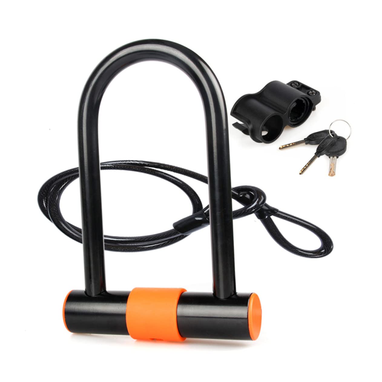 GAFOKI Bike U-Locks Bike Chain Lock Steel Cable Bar Lock Electric Car Lock Cable Lock Lock Light Weight Lock with Key Lock Chain Orange Motorcycle Key Locks Chain Lock Cable Locks
