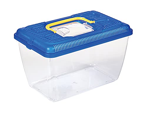 Penn-Plax Small World Habitat – Portable Clear and Transparent Plastic Tank – Excellent for Small Critters and Creatures – Easy to Clean & Handle – 1 Gallon