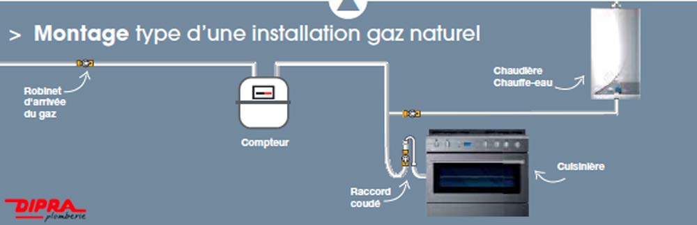 Dipra 72150 Tuyau Flexible en Caoutchouc GAZ Naturel 1,5M Gas Hose, Other, 1,50 m